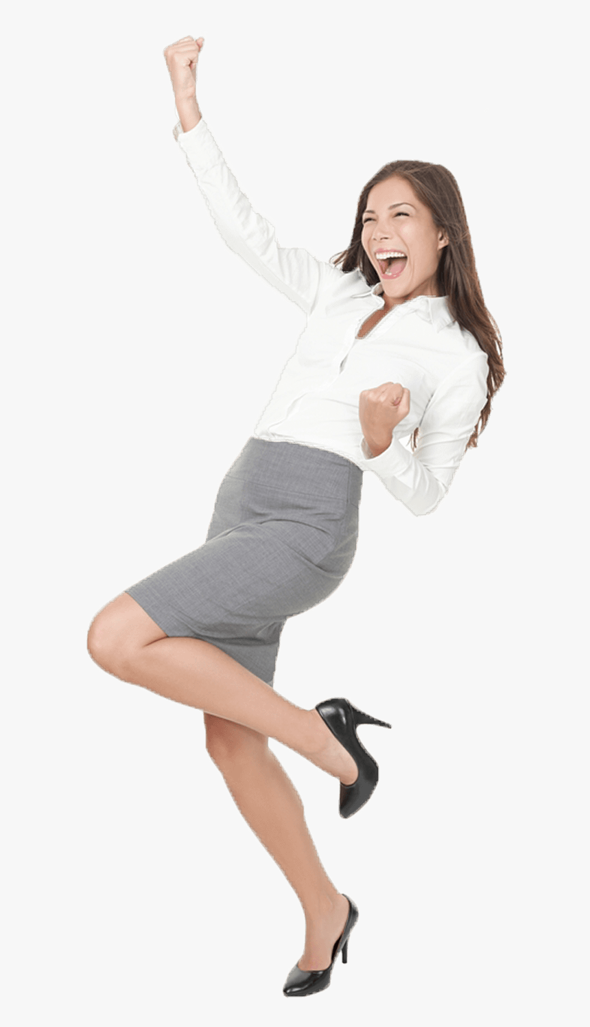 Transparent Background Business Woman Happy Png, Png Download ...