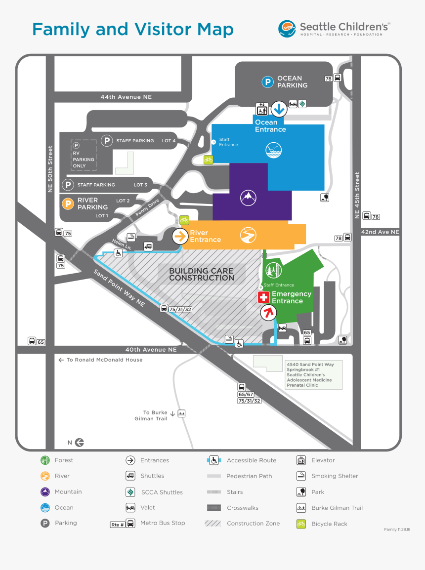 Seattle Children S Hospital Family And Visitor Map - Seattle Children's ...