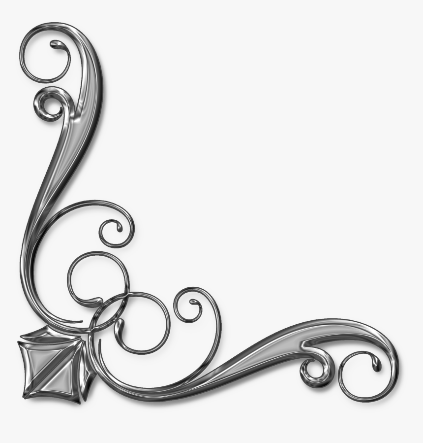 Silver Corner Borders Png, Transparent Png , Transparent Png Image ...