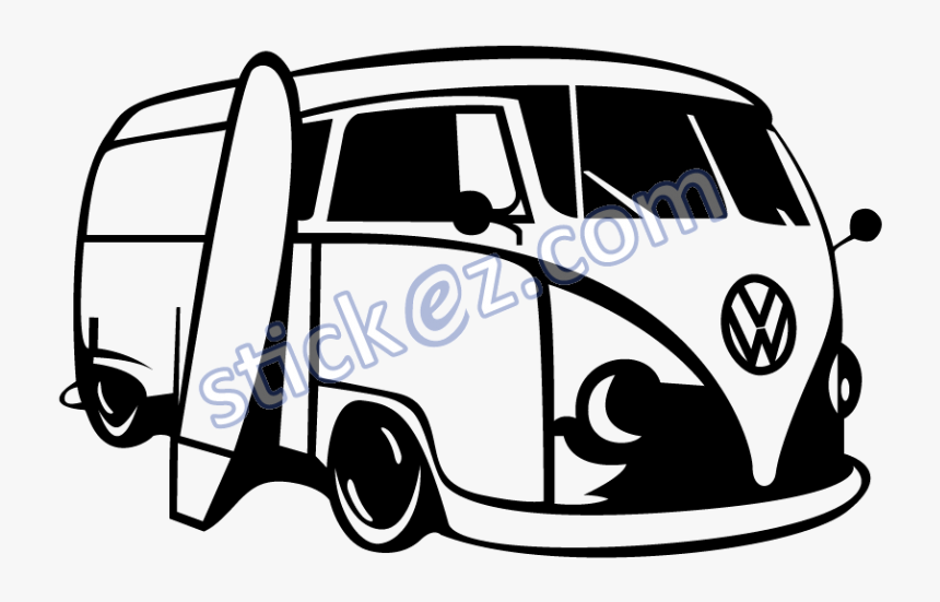 Volkswagen Type 2 Van Car - Vw Van Silhouette, HD Png Download ...
