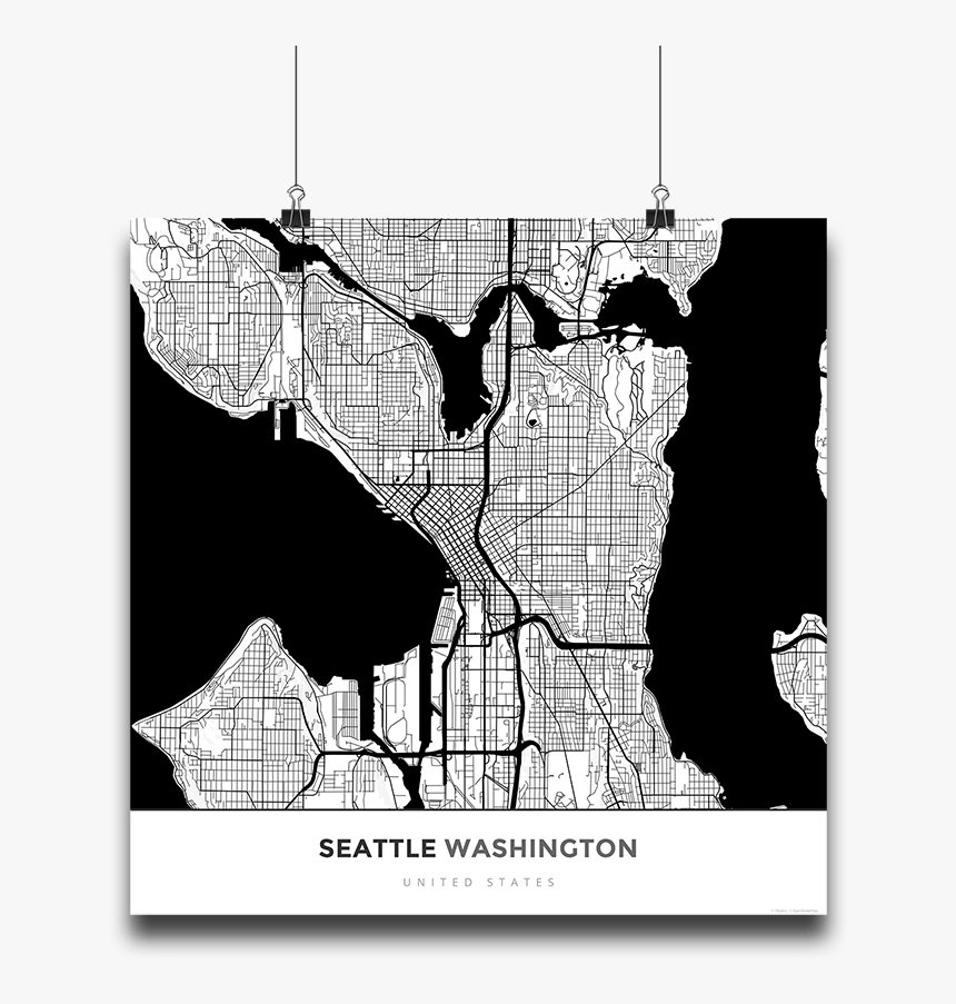 Blank Seattle Map, HD Png Download , Transparent Png Image - PNGitem