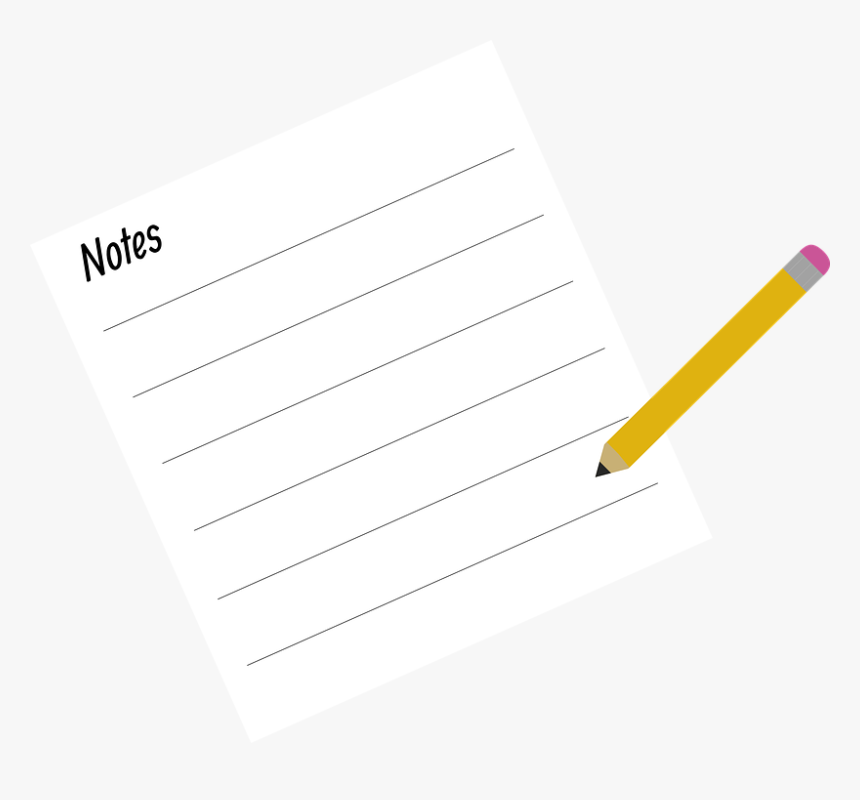Nota, Plana, De Papel, Lápiz, Tomando Nota - Paper, HD Png Download ...