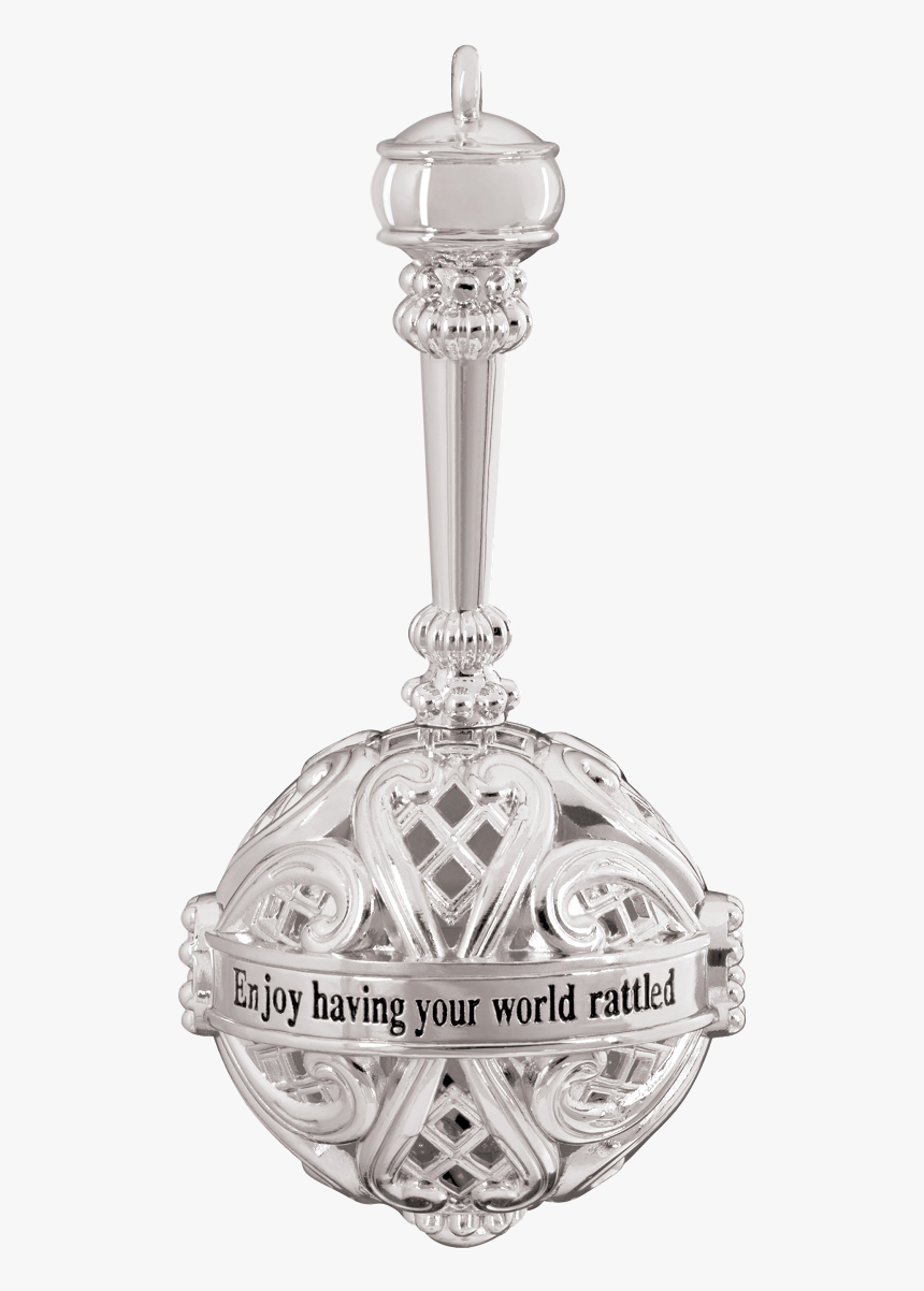 Baby's First Christmas Ornament Silver Rattle, HD Png Download ...