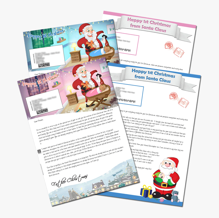 1st Christmas Personalised Santa Letter From Santa, HD Png Download ...