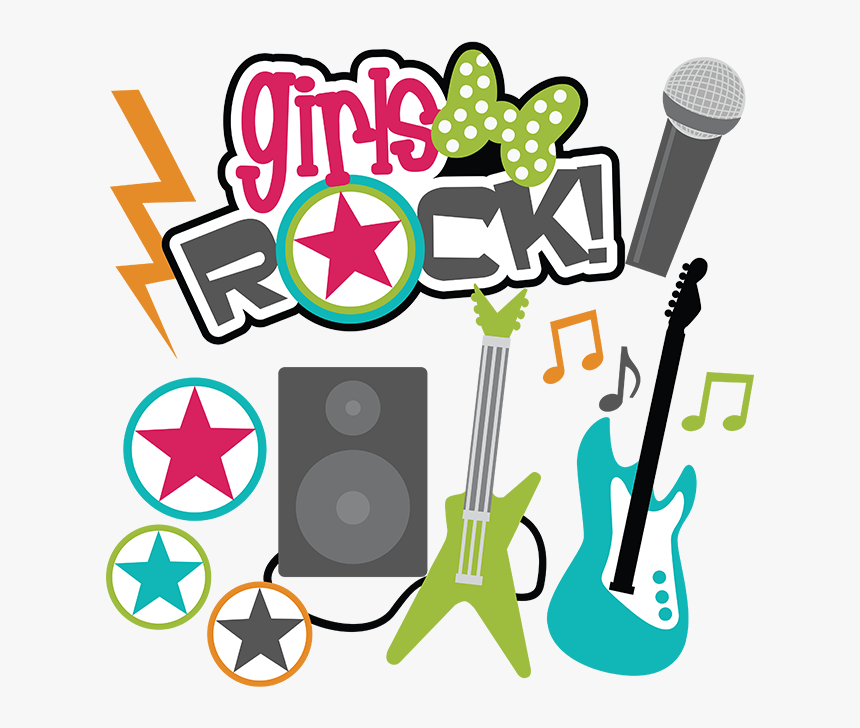 Girls Rock Svg Scrapbook Collection Teen Svg Files - Girls Rock Clip ...