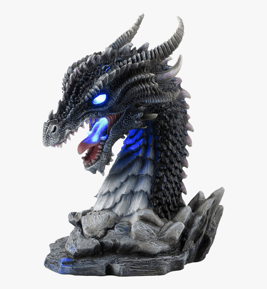 Black Dragon Led Bust - Dragon Lamps, HD Png Download , Transparent Png ...