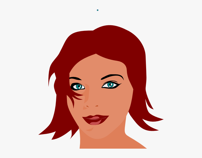Pretty Girl Clipart - Clipart Of A Women Face, HD Png Download ...