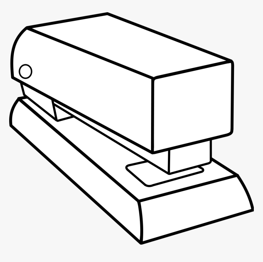 Line Art Of A Stapler Svg Clip Arts - Stapler Drawing, HD Png Download ...