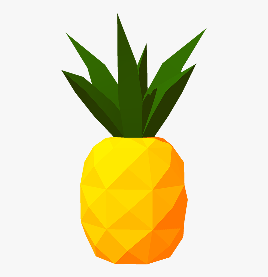 Pineapple Clipart Sticker - Low Poly Pineapple 3d Model, HD Png ...