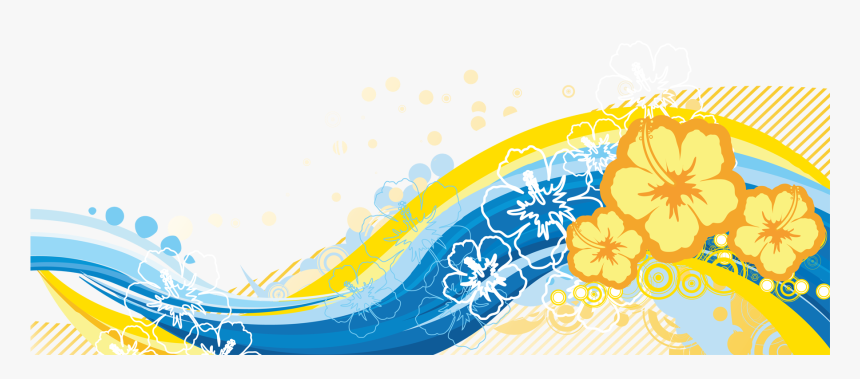 Flower Wall Mural - Flower Wave Png, Transparent Png , Transparent Png ...