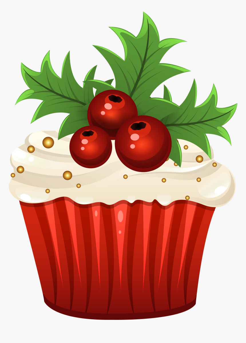 Clipart Cookies Xmas - Christmas Cupcake Clipart, HD Png Download ...