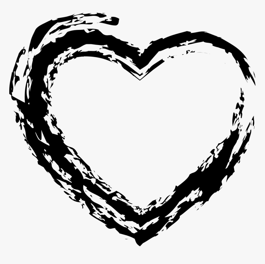 Drawing Heart Shape Sketch - Heart Drawing Transparent Background, HD ...