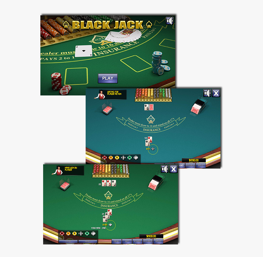Black Jack Game Interface, HD Png Download , Transparent Png Image ...