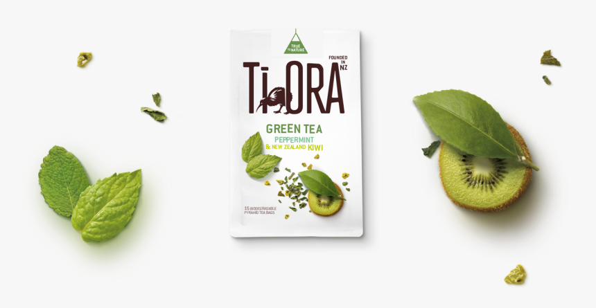 Tiora Tea Green Tea Peppermint And Kiwi, HD Png Download , Transparent ...