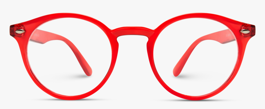 Red Frame Clear Prescription Eyeglasses, Clear Red, HD Png Download ...