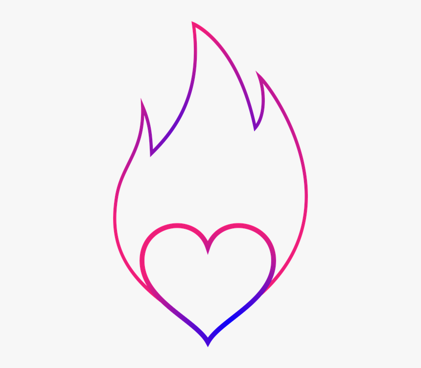 Heart, Flame, Logo, Emblem, Congratulation, Design - Heart Flame, HD ...