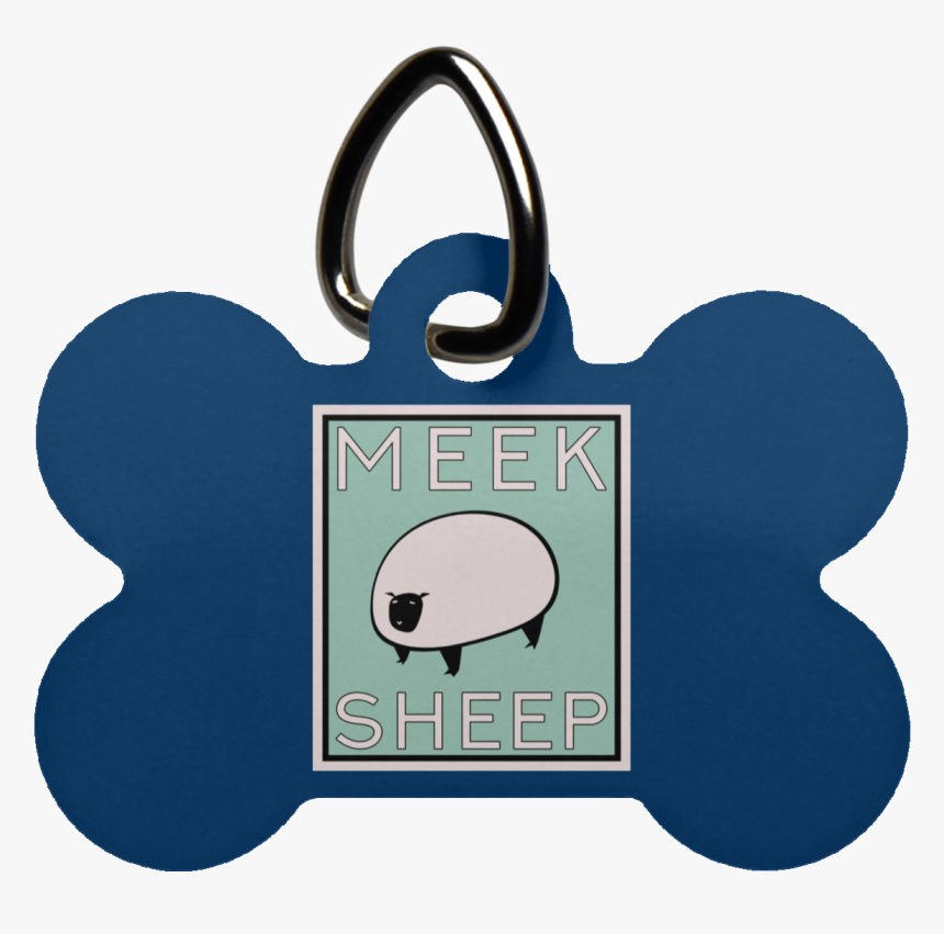 Vintage Meek Sheep Dog Bone Pet Tag - Bone Shaped Dog Tag Png ...