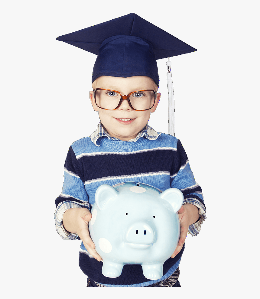 Kid Holding A Piggy Bank - Kids Scholar, HD Png Download , Transparent Png Image - PNGitem