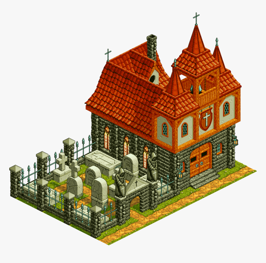 Isometric Building - Pixel Art Isometric Building, HD Png Download ...