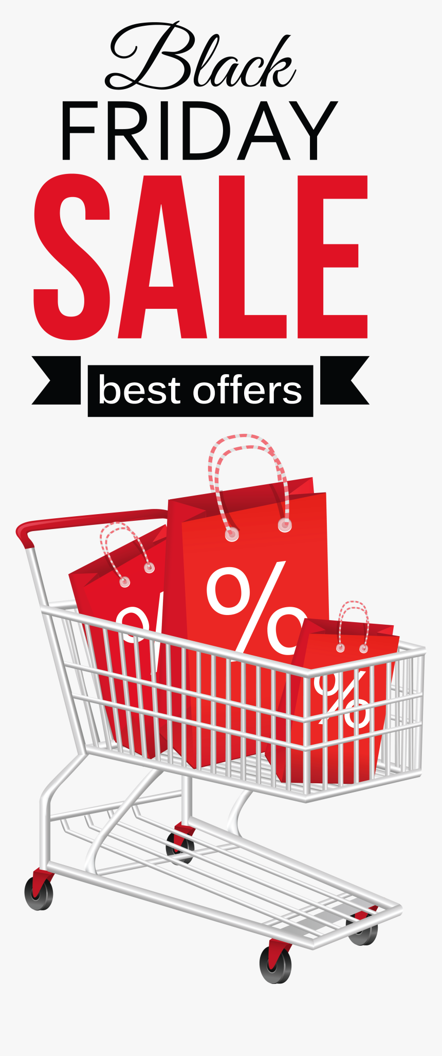 Wagon Clipart Trolley - Black Friday Shopping Cart, HD Png Download ...