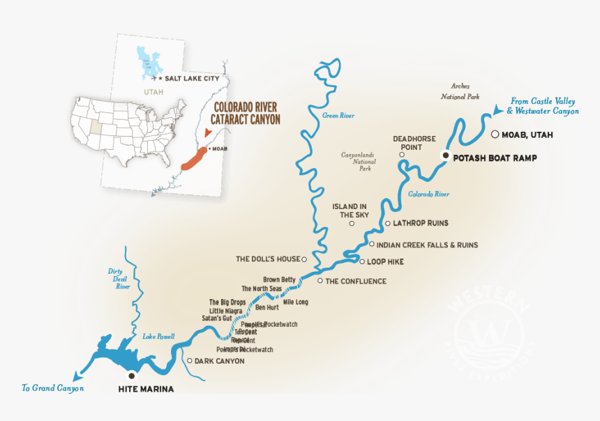 Cataract Canyon Map, HD Png Download , Transparent Png Image - PNGitem