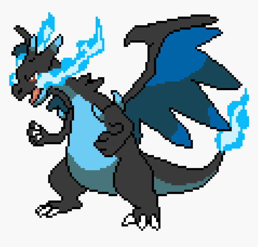 Transparent Charizard - Mega Charizard X Pixel Png, Png Download ...