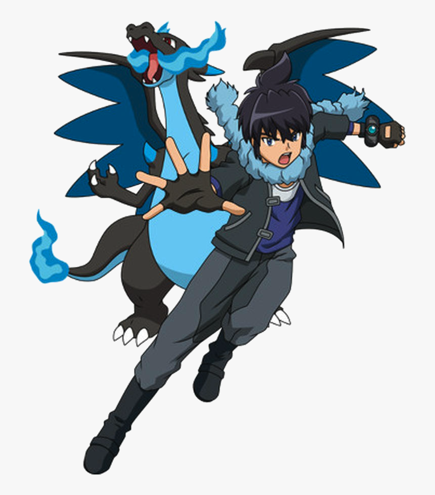 Alain And Mcharizard X - Pokemon Alain And Mega Charizard, HD Png ...