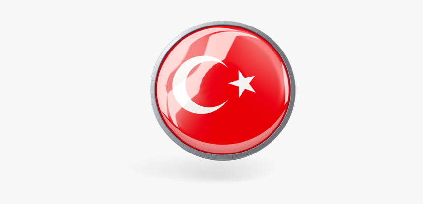 Metal Framed Round Icon - Turkey Round Flag Png, Transparent Png ...