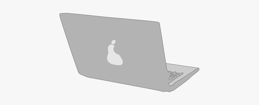 Laptop From Real Vector Illustration - Laptop Back Vector Png ...