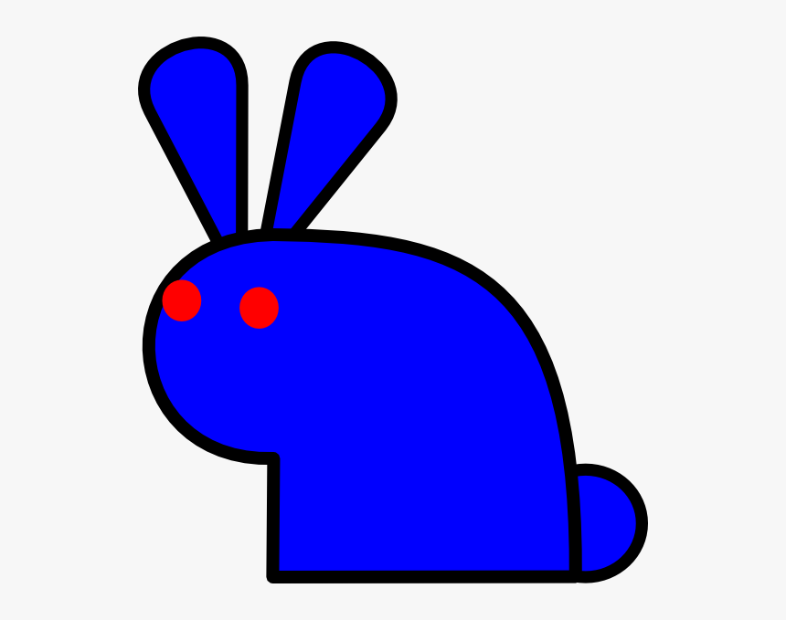 Blue Rabbit Svg Clip Arts - Rabbit Blue, HD Png Download , Transparent ...