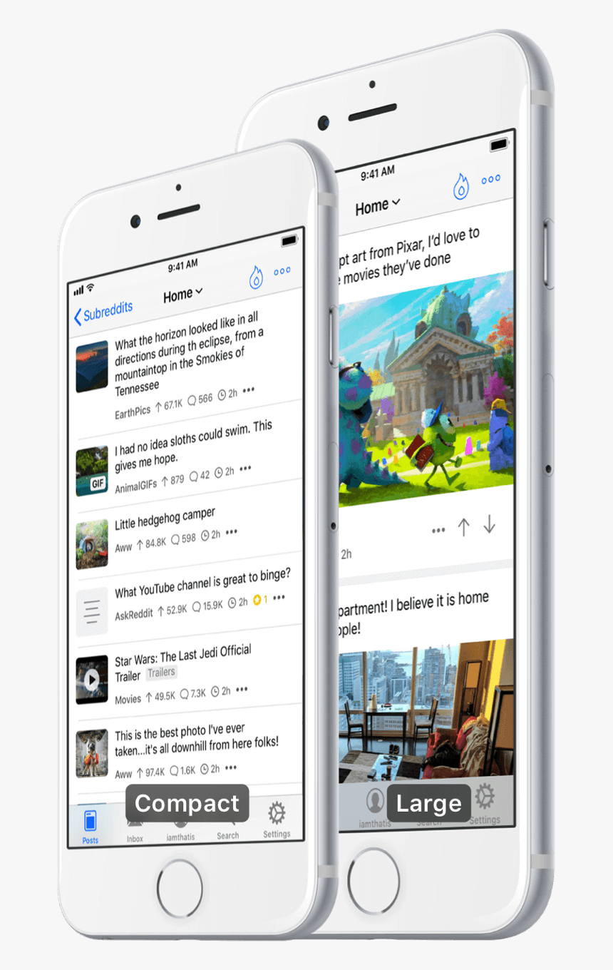Reddit Mobile App Interface, HD Png Download , Transparent Png Image ...