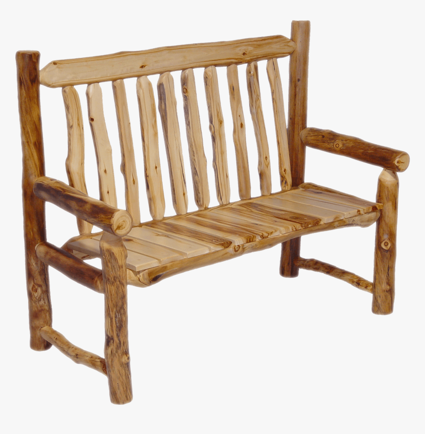 Aspen Log Captain S Chair Bench - Outdoor Bench, HD Png Download ...