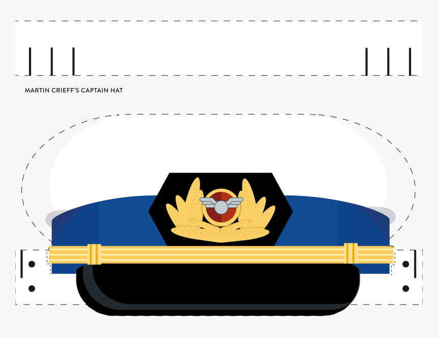 Ship Captain Hat SVG Cutting File Clipart For Silhouette Cricut 