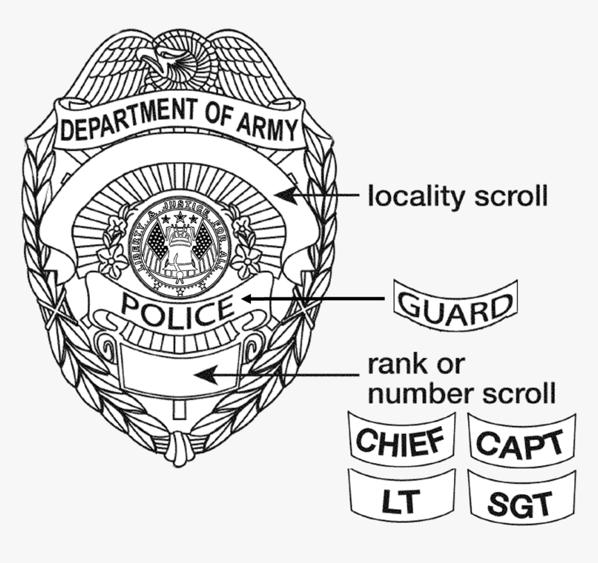 Us Department Of The Army Police-guard Badge - Army Civilian Police ...