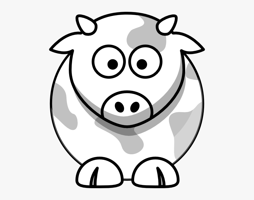 Cow Outline Svg Clip Arts - Cartoon Cow Transparent Background, HD Png ...