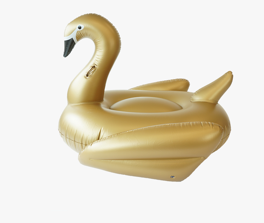 Sunfloats Inflatable Gold Swan Pool Floats - Swan, HD Png Download , Transparent Png Image - PNGitem