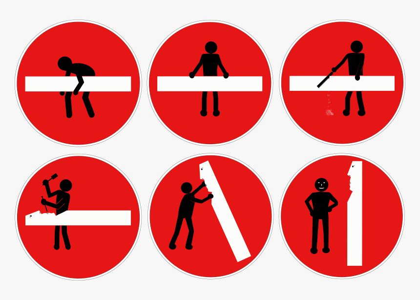Stick Figure, Road Sign, Traffic Sign, Action, Isolated - Direction ...