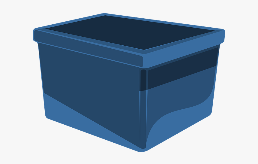 Box, Blue, Storage, Container, Shipping, Carton - Plastic Tote Clip Art ...