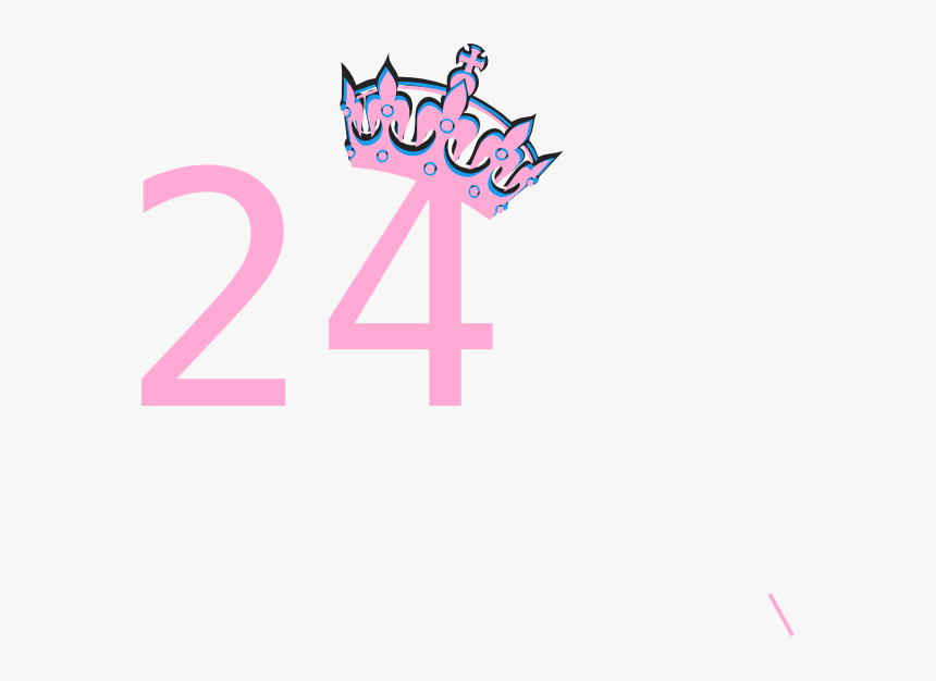 Number 24 In Pink - Number 7 Design Pink, HD Png Download , Transparent ...