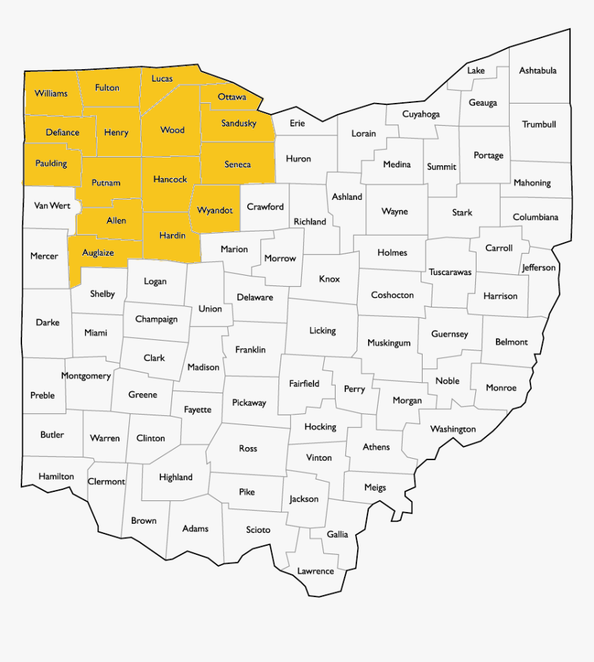 Golden Key Our Services Ohiomap - Ohio State Forest Map, HD Png ...