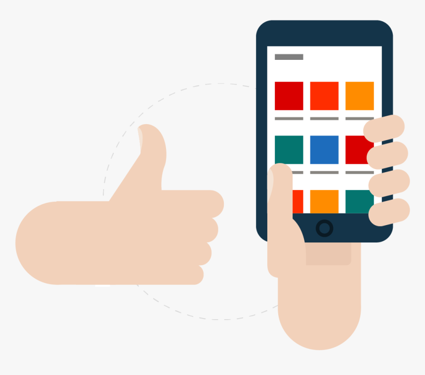 Smartphone On Hand Cartoon Png Clipart , Png Download - Smartphone ...