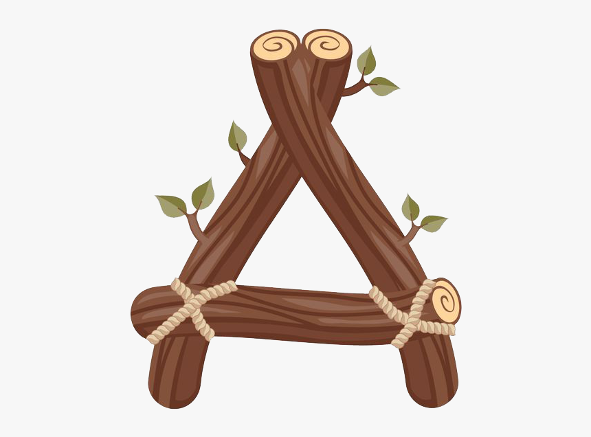 Alpha Letters Wood Clipart, HD Png Download , Transparent Png Image ...