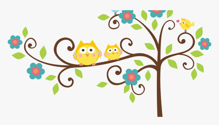 Cute Owl On Tree Clipart