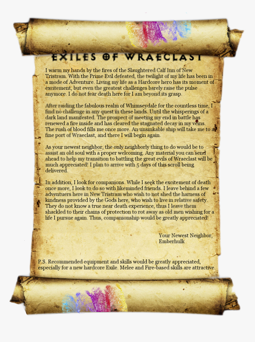 Clip Art Scroll Of Challenge Wow - Old Scroll Template Word, HD Png ...