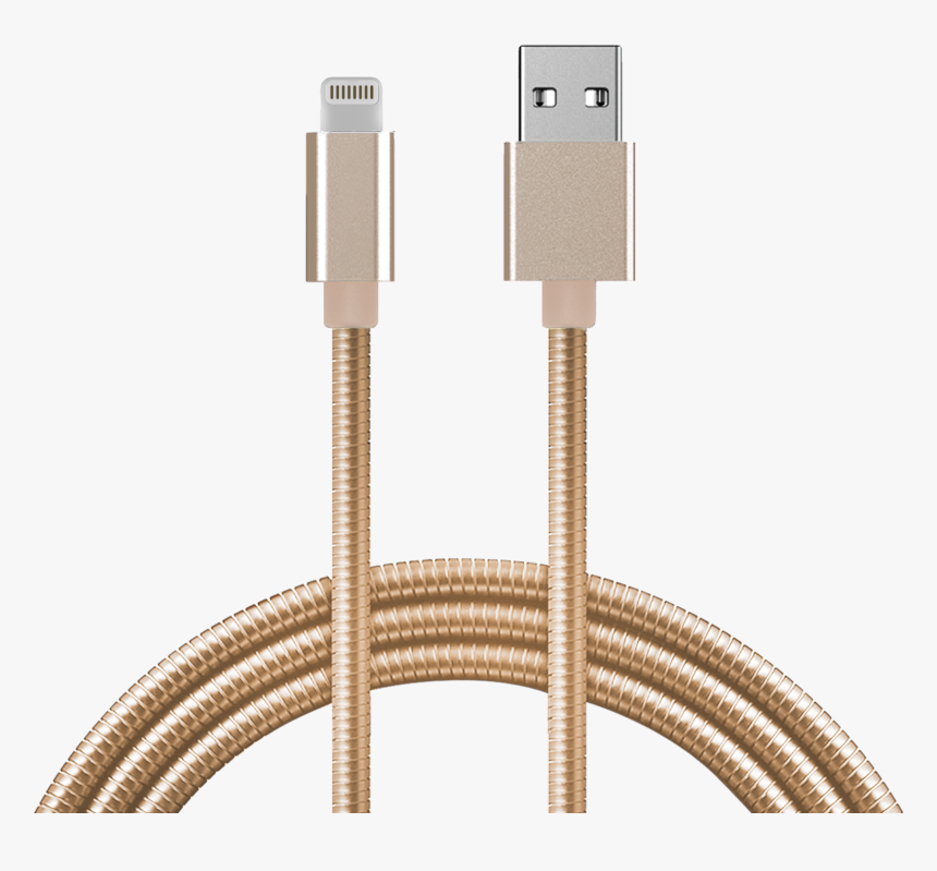 7944 Fuse Metal Mfi Lightning Cable Gold - Usb Cable Metal, HD Png ...