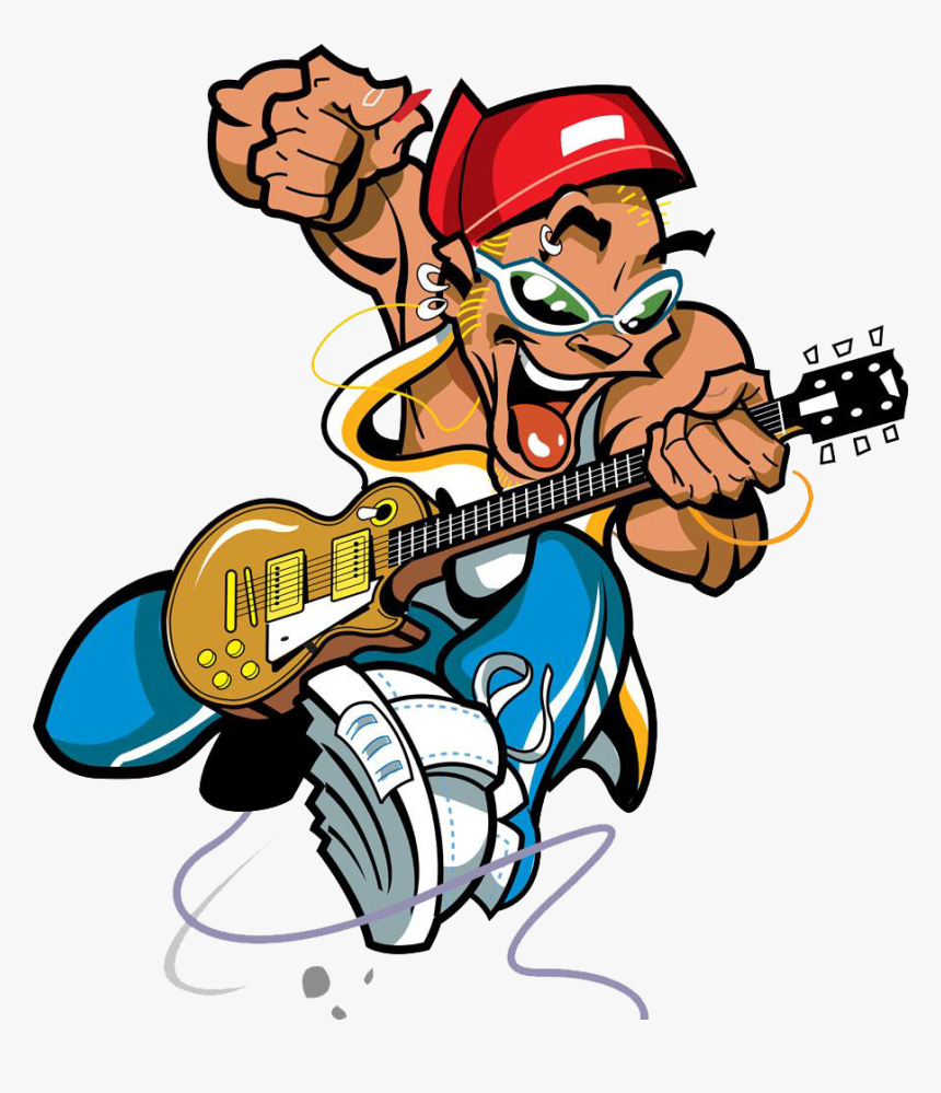 Guitar Player Free Download Png Hd Clipart - Bass Guitar Player Cartoon ...