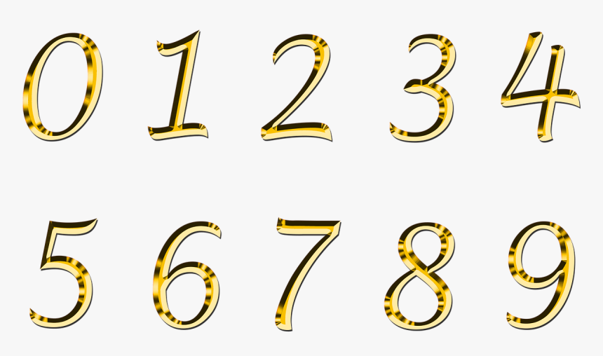 Golden Number Serie Clip Arts - Zahlen Png, Transparent Png ...