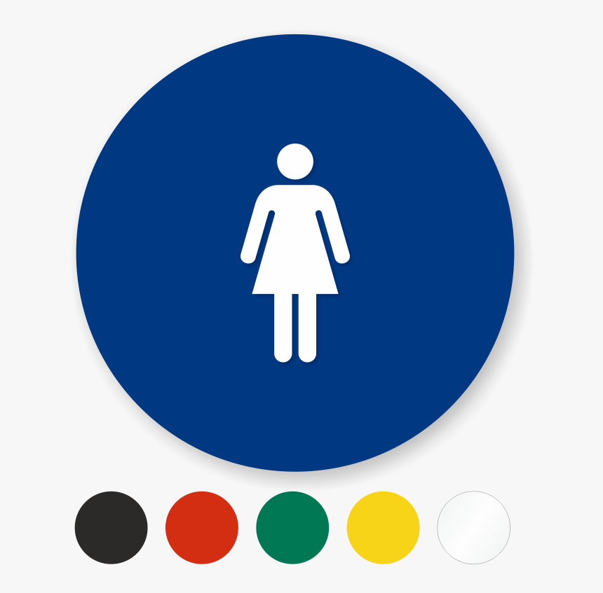 Women Restroom Sign Circle, HD Png Download , Transparent Png Image ...