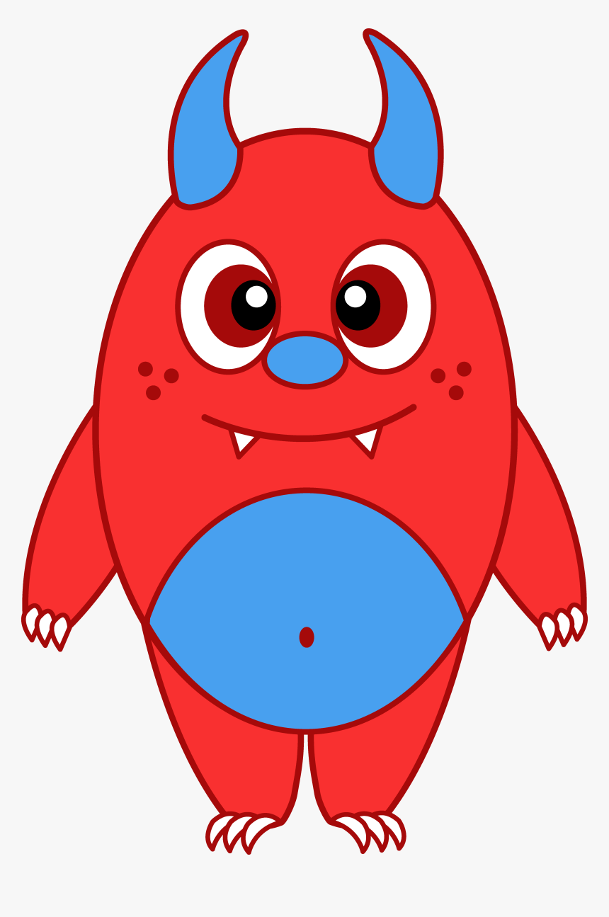 Little Monster Clipart - Red Monster Clipart, HD Png Download ...
