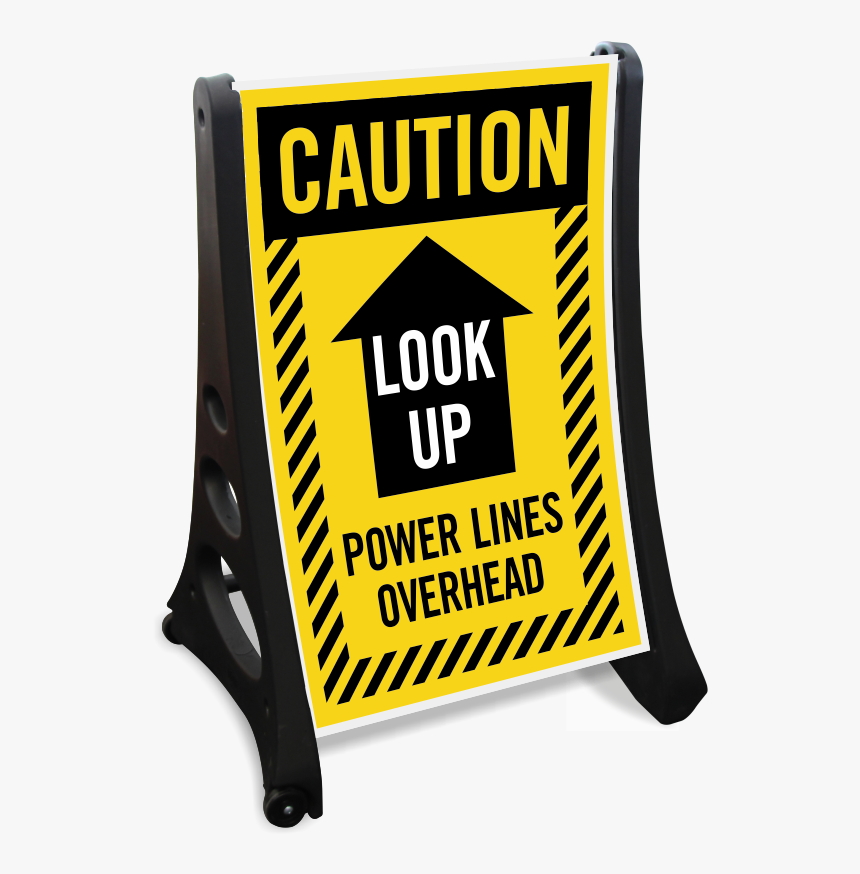 Danger Overhead Electrical Power Lines Sign Legal Signs - Sign, HD Png ...